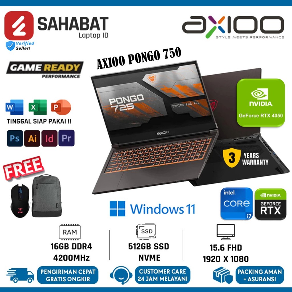 Jual Laptop Gaming Axio Pongo Intel I7 13620h Ram 16gb 512gb Rtx 4050 ...