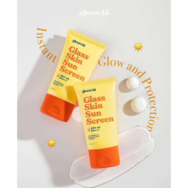 Jual Gloowbi Gloow&be Glass Skin Sunscreen SPF40 PA+++ / Gloowbi Glow Boost duo moisturizer ...