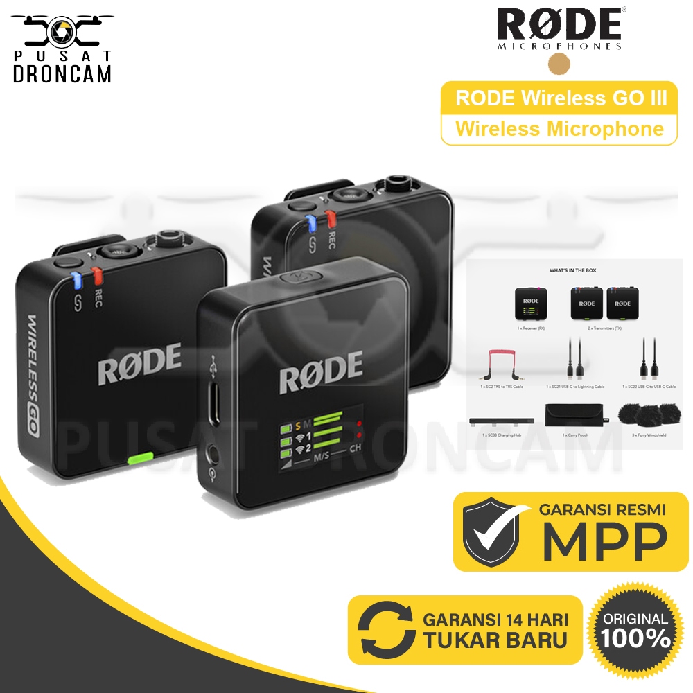 Jual Rode Wireless GO III Dual Compact Digital Wireless Mic Microphone ...
