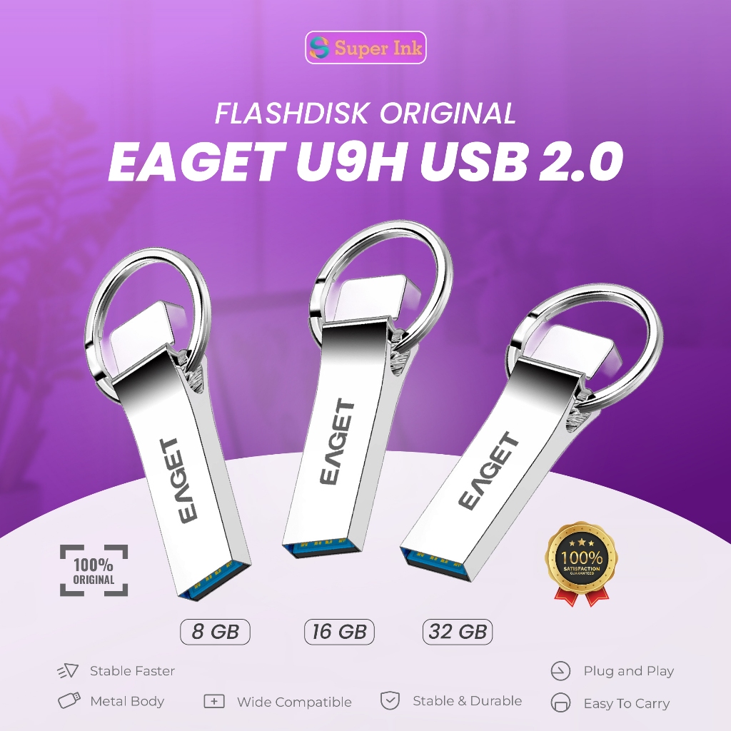 Jual EAGET U9H FlashDrive USB2.0 U9H Flash disk Flashdisk 8GB/16GB/32GB | Shopee Indonesia