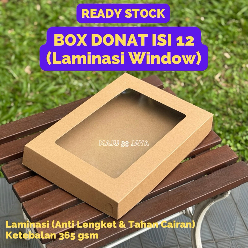 Jual Box Donat isi 12 Laminasi Window Ukuran 37x27x5 cm Ketebalan 365 ...