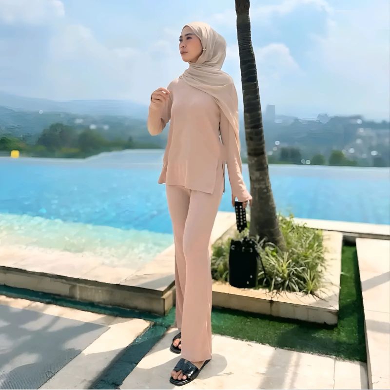 Jual One Set Wanita Rib Knit PENE SET Setelan Rib Knit Premium Baju ... Jual One Set Wanita Rib Knit PENE SET Setelan Rib Knit Premium Baju ...