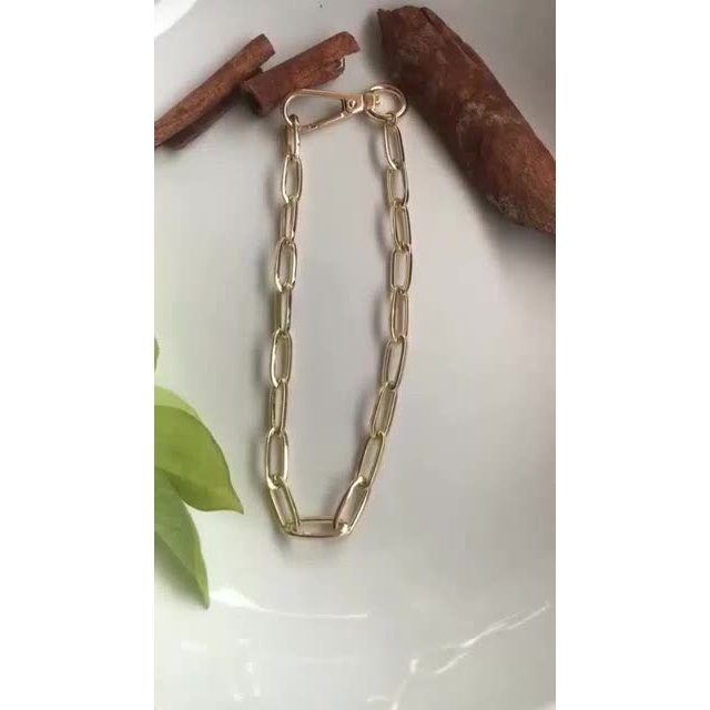 Jual Kalung Rantai paper clip padat gaya Retro bahan tahan karat ...