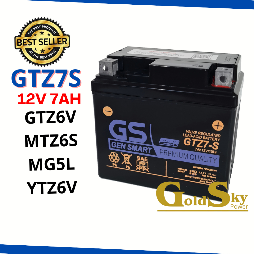 Jual AKI KERING MOTOR GTZ7S GTZ6V YTZ7S NTZ6V MTZ6S YTZ6V GS MF ...