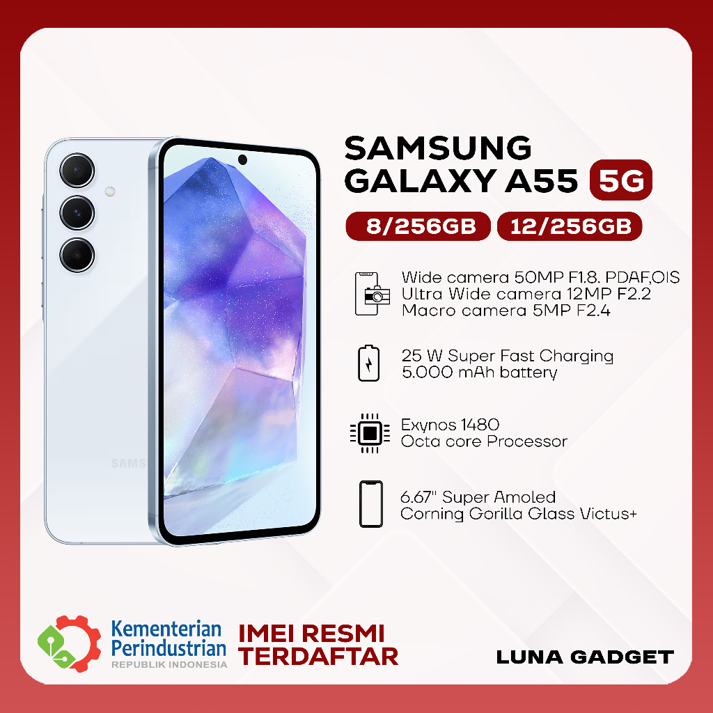 Jual Samsung Galaxy A55 5G Ram 8/256 GB 12/256 GB Garansi Resmi SEIN ...