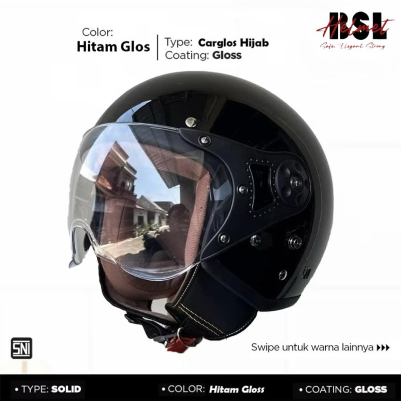 Jual Helm Retro Pilot Full Leher Dewasa Pria dan Wanita SNI. | Shopee ...
