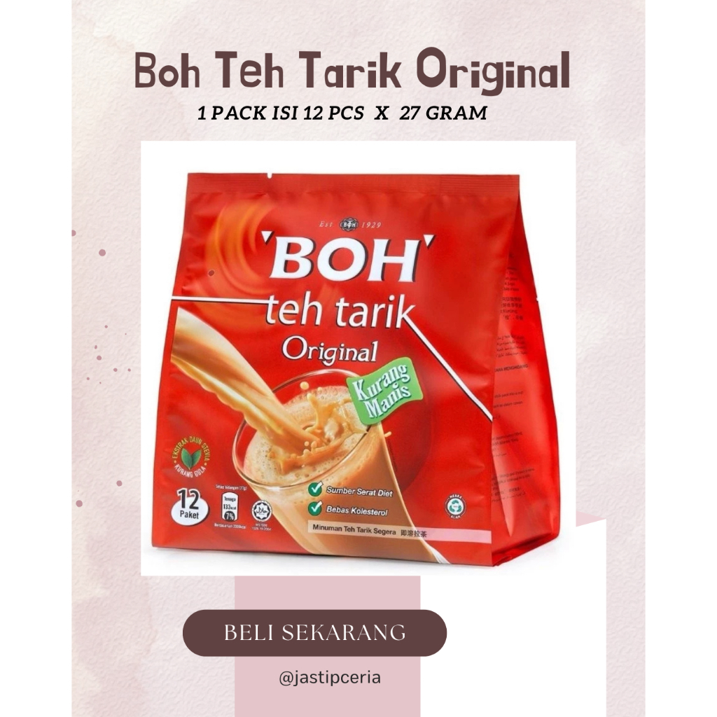 Jual Boh Teh Tarik Original Kurang Manis/Less Sweet With Stevia Leaf 12 ...