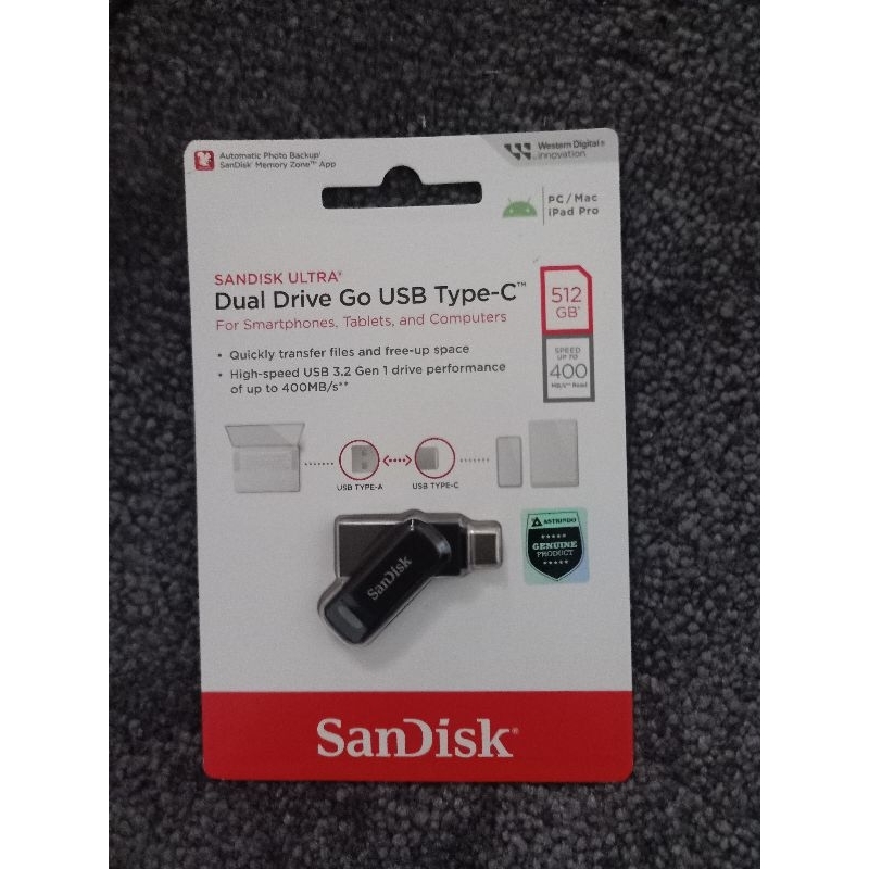 Jual Original Ultra Disk Dual Drive Go Usb type C Flashdisk 512 gb 1 ...