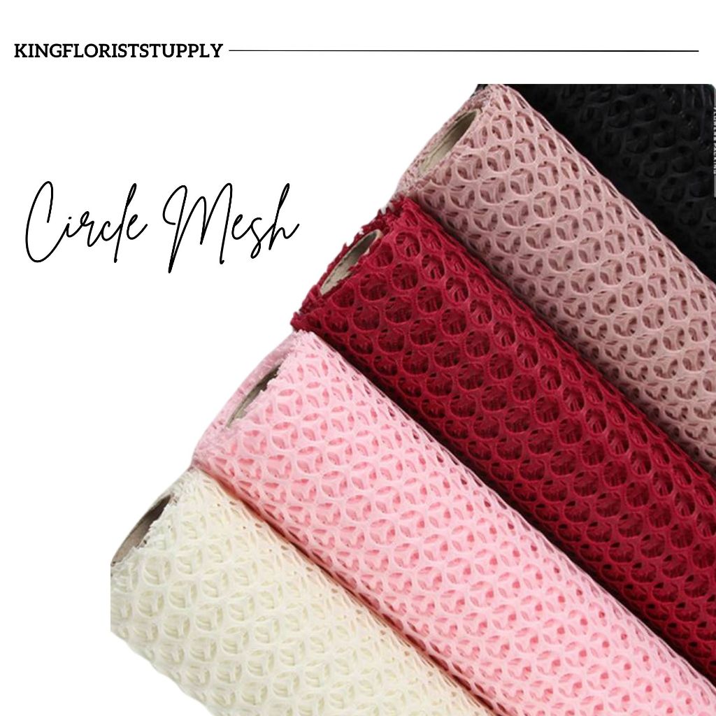Jual ( 1 gulung ) Jaring Buket Bunga / Circle Mesh Roll Net Flower ...