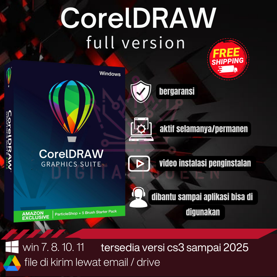 Jual CORELDRAW 2025 2024 2023 2022 2021 2020 X7 ANTI BLOKIR LAMA/BARU ...