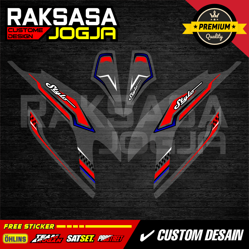 Jual STRIPING CUSTOM HONDA STYLO KUALITAS PREMIUM WARNA TAJAM DAN AWET ...