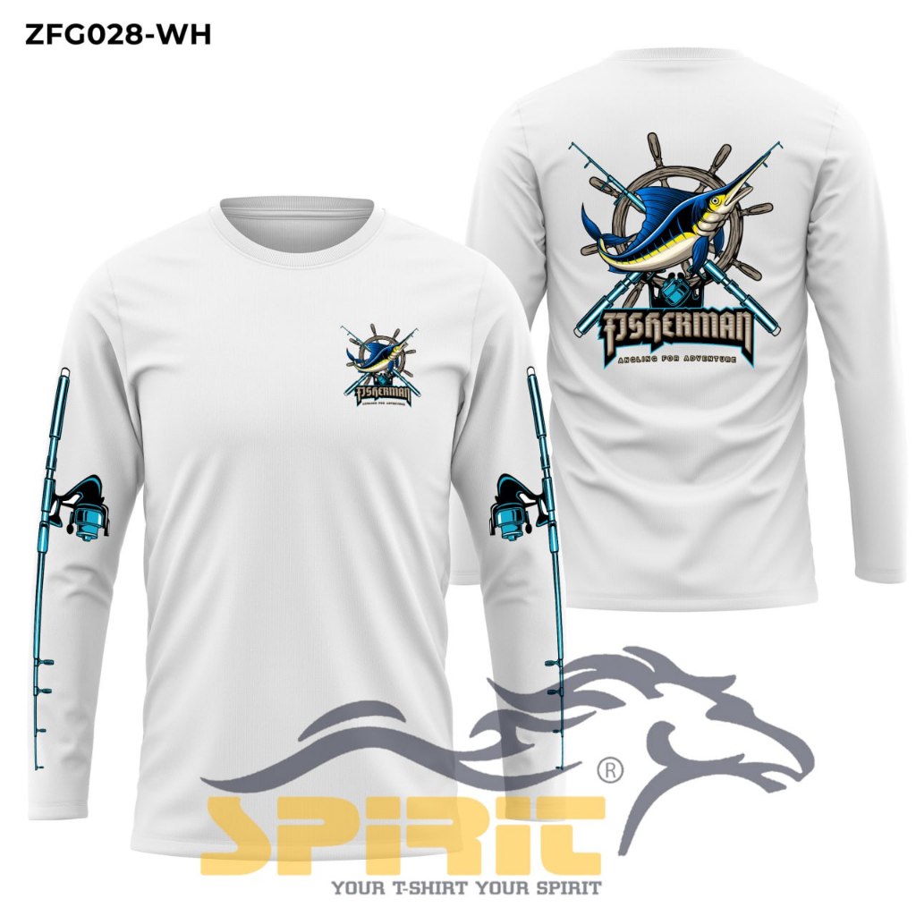 Jual Baju Fishingman Kaos Mancing Ikan Marlin Lengan Panjang Katun 24s ...