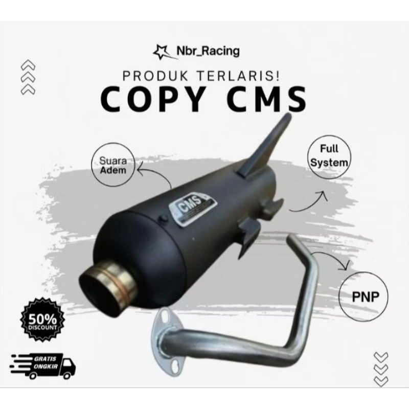 Jual KNALPOT STANDAR RACING CMS BASS ADEM BEAR VARIO MIO NMAX AEROX PCX ...