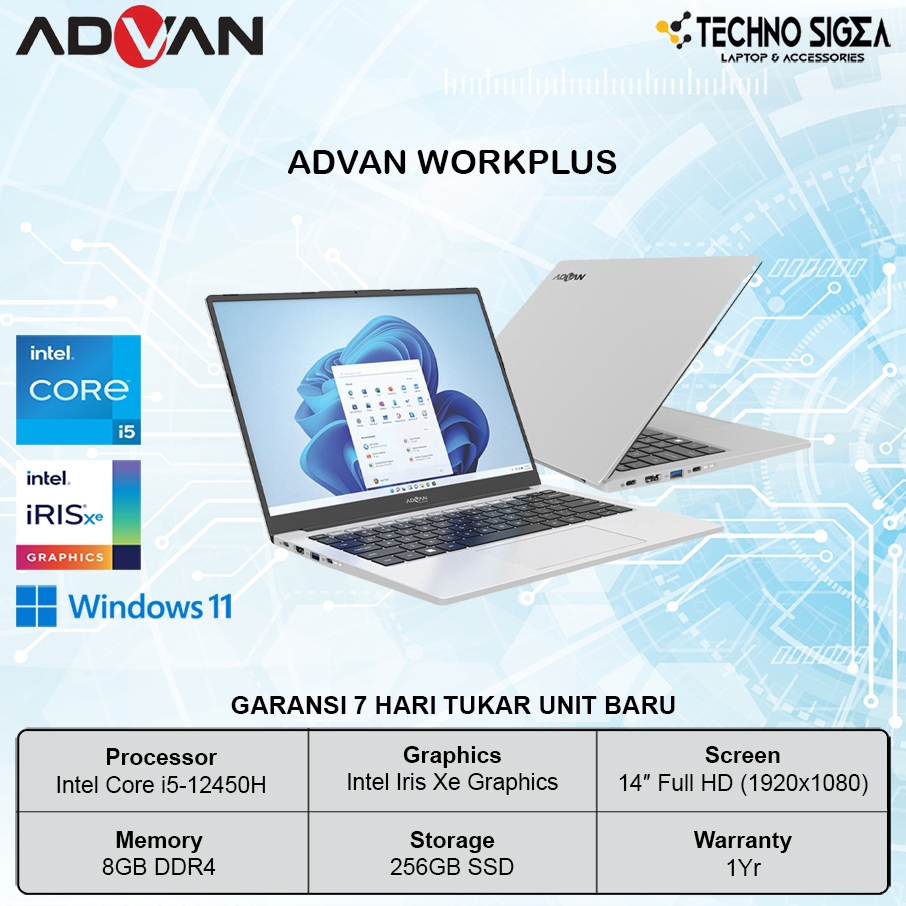 Jual ADVAN Workplus i5 12600H 24GB 512GB 14.0 WUXGA | Shopee Indonesia