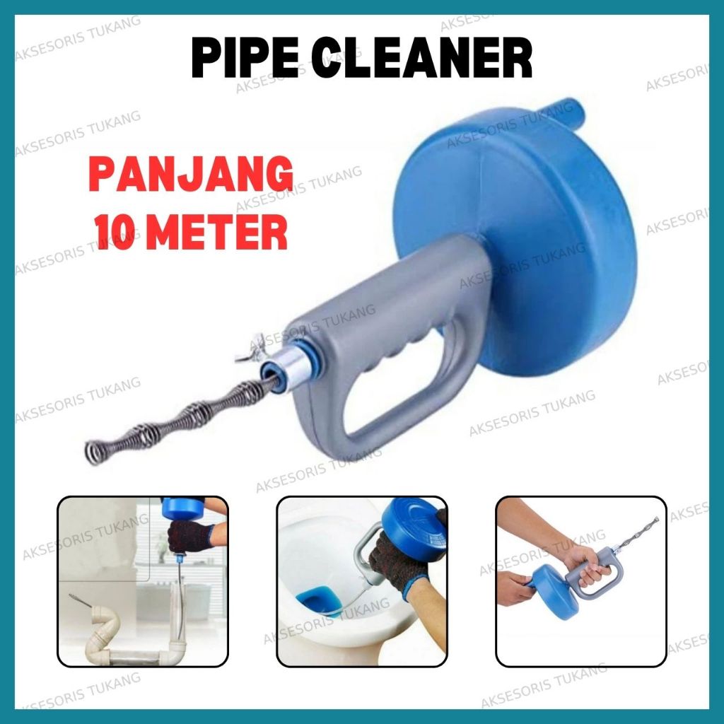 Jual Pipe Cleaner 10m Alat Pembersih Saluran Pipa Mampet Tersumbat 10 Meter Kawat Fleksibel ...
