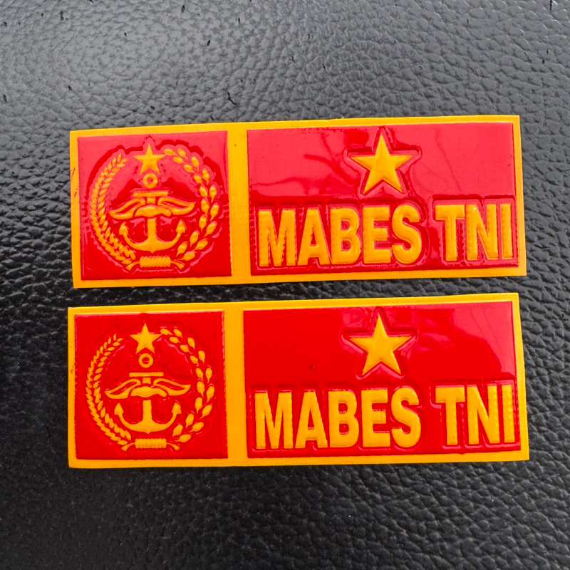 Jual Stiker MABES TNI- 2pcs Stiker plat MABES TNI - Stiker plat motor ...