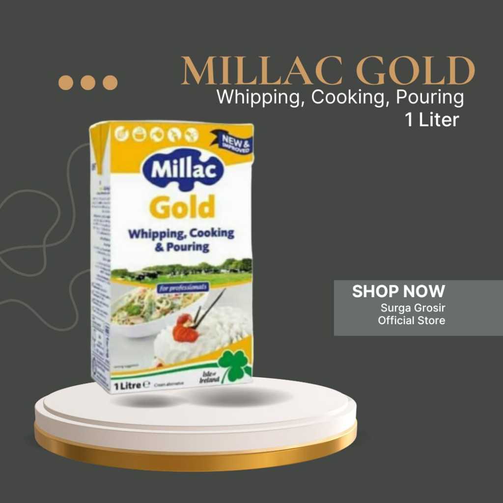Jual Millac Gold Whipping Cooking Cream 1Liter Whip Cream Millac ...