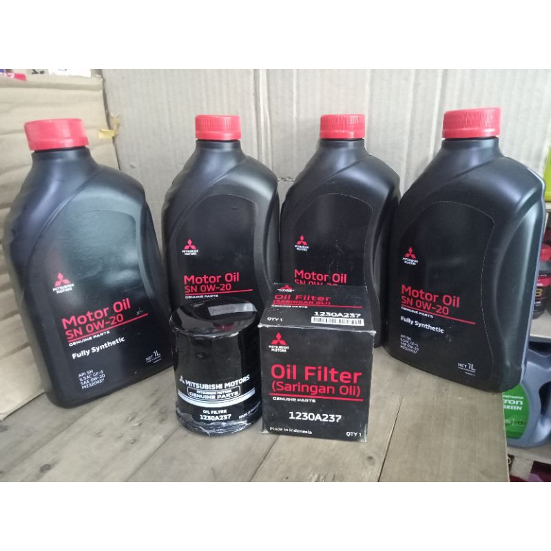 Jual PAKET OLI MOBIL XPANDER 4 LITER OLI MITSUBISHI MOTOR OIL SN 0W-20 ...