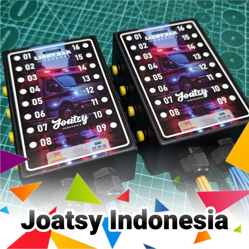 Jual Joatsy Modul Light Bar 16 Channel - Strobo Ambulance Rotator ...