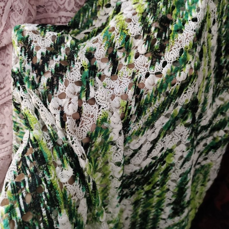 Jual kain tille brokat premium - bahan tille motif - kain kebaya asli ...