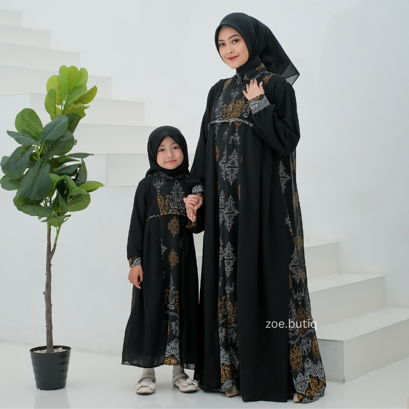 Jual Gamis Wanita Terbaru Motif Etnik Mewah Elegan Busui Frendly Model ...