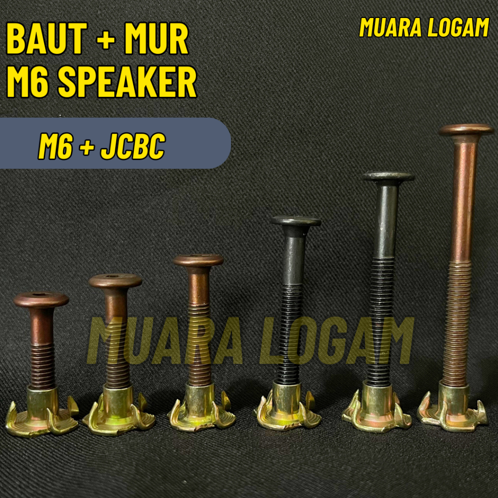 Jual Baut JCBC + Mur Cakar box speaker M6 Mur cakar (baut+mur) baut ...