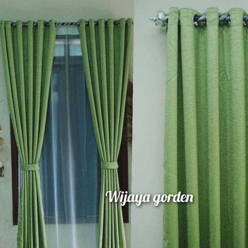 Jual Gorden Jendela Blackout Gordeng Ruang Tamu Polos Aesthetic Motif ...