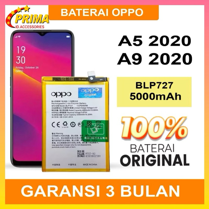 Jual Battery Batre OPPO A9 2020 / A5 2020 C3 BLP727 BLP 727 Baterai ...