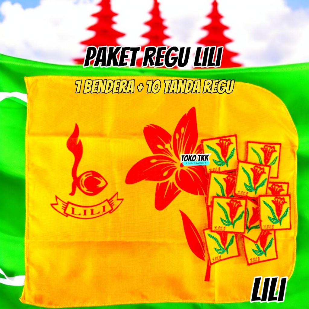 Jual Paket regu pramuka lili ( 1 bendera regu + 10 tanda regu lili ...