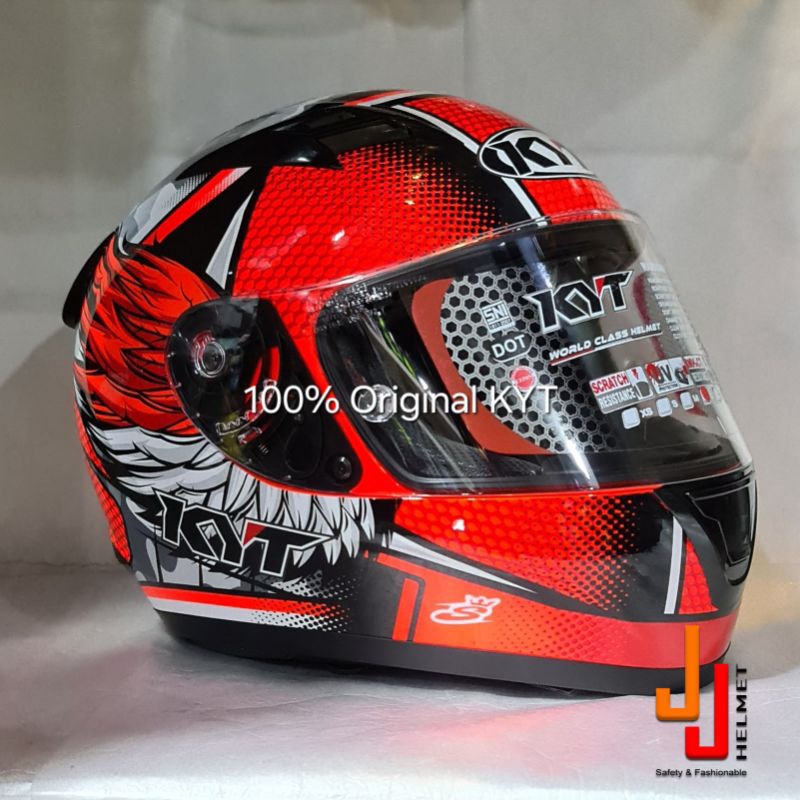 Jual Helm KYT R10 Corak Circuit (Kaca Flat) (Pin Lock Ready) (100% ...