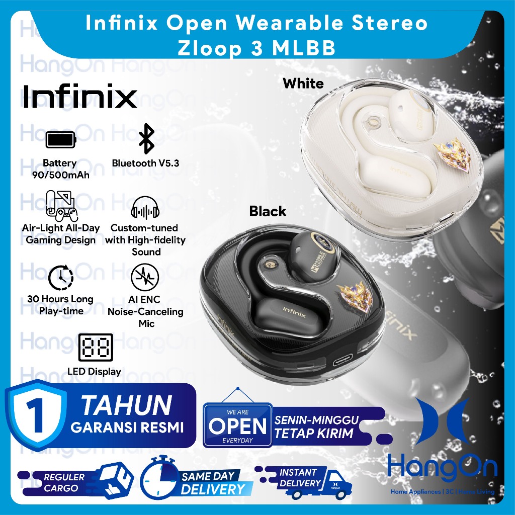Jual Infinix Open Wearable Stereo Zloop 3 MLBB TWS Earbud Waterproof ...