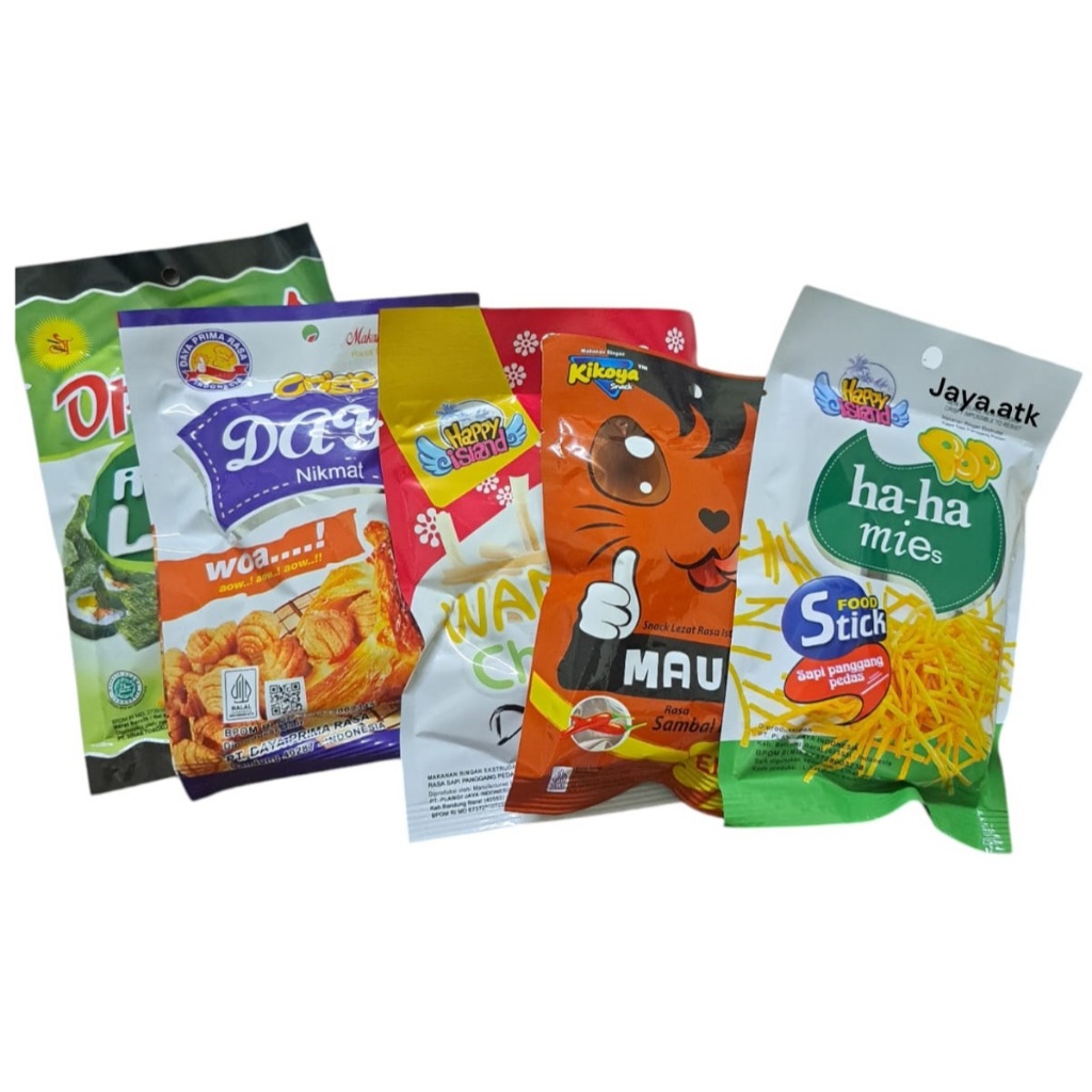 Jual SNACK MIE KERIPIK HAHA MIE BALADO RUMPUT LAUT SAPI PANGGANG ISI 10 PCS | Shopee Indonesia