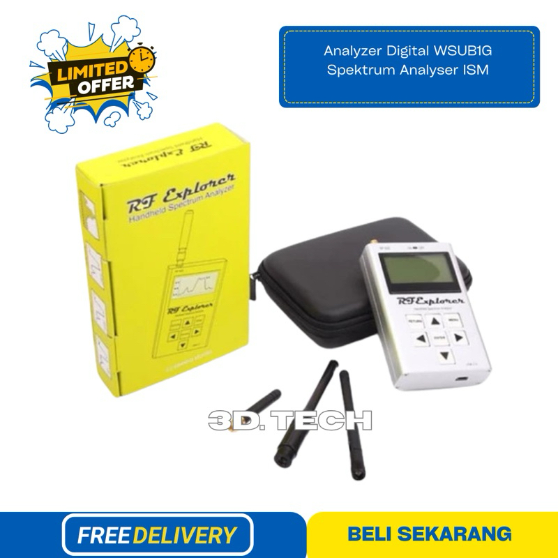 Jual RF Explorer Spectrum Analyzer Digital WSUB1G Spektrum Analyser ISM ...