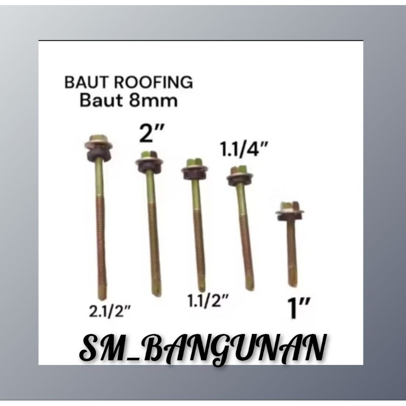 Jual BAUT BAJA RINGAN - BAUT ROOFING - BAUT ATAP - BAUT SENG 8mm ...