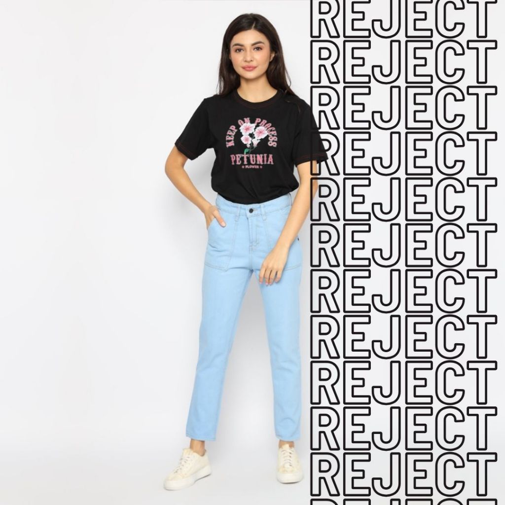 Jual NUBER Boyfriend REJECT Jeans Highwaist Jeans Blue New Sorrel ...