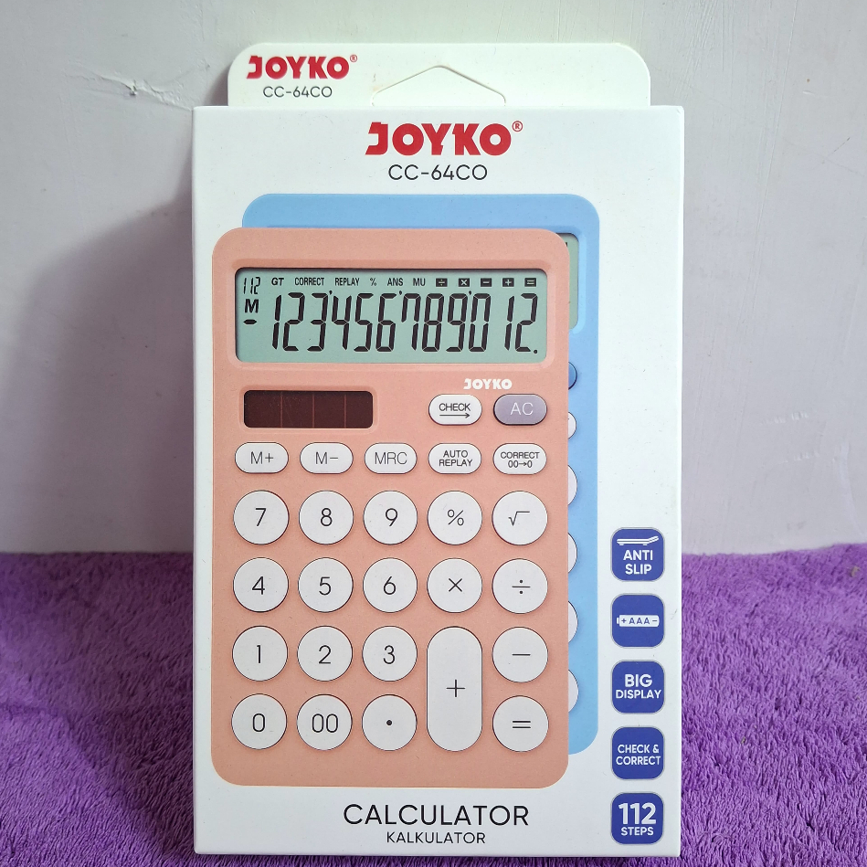 Jual Calculator Kalkulator Joyko CC-64CO 12 Digits Check & Correct ...