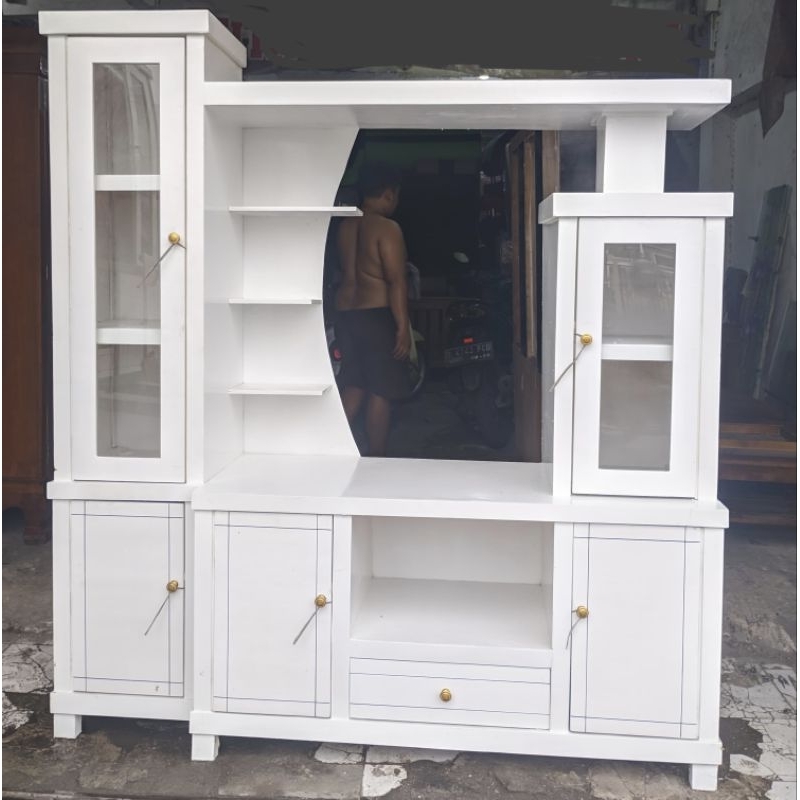 Jual Buffet Rak TV Partisi Minimalis Banyak Rak | Shopee Indonesia