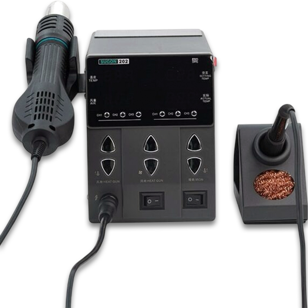 Jual SUGON 202 Blower Solder Uap Digital 2 IN1 Soldering Station Hot ...
