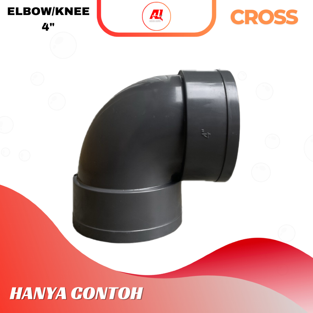 Jual Elbow/Knee Merk Cross Size 4” | Fitting Pipa PVC | Sambungan Pipa | Pipa PVC bahan plastik ...
