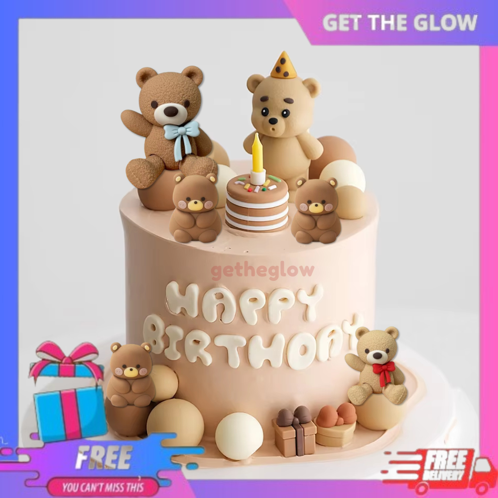 Jual Cake Topper Kartun Beruang Topper Kue Ulang Tahun Karakter Beruang ...