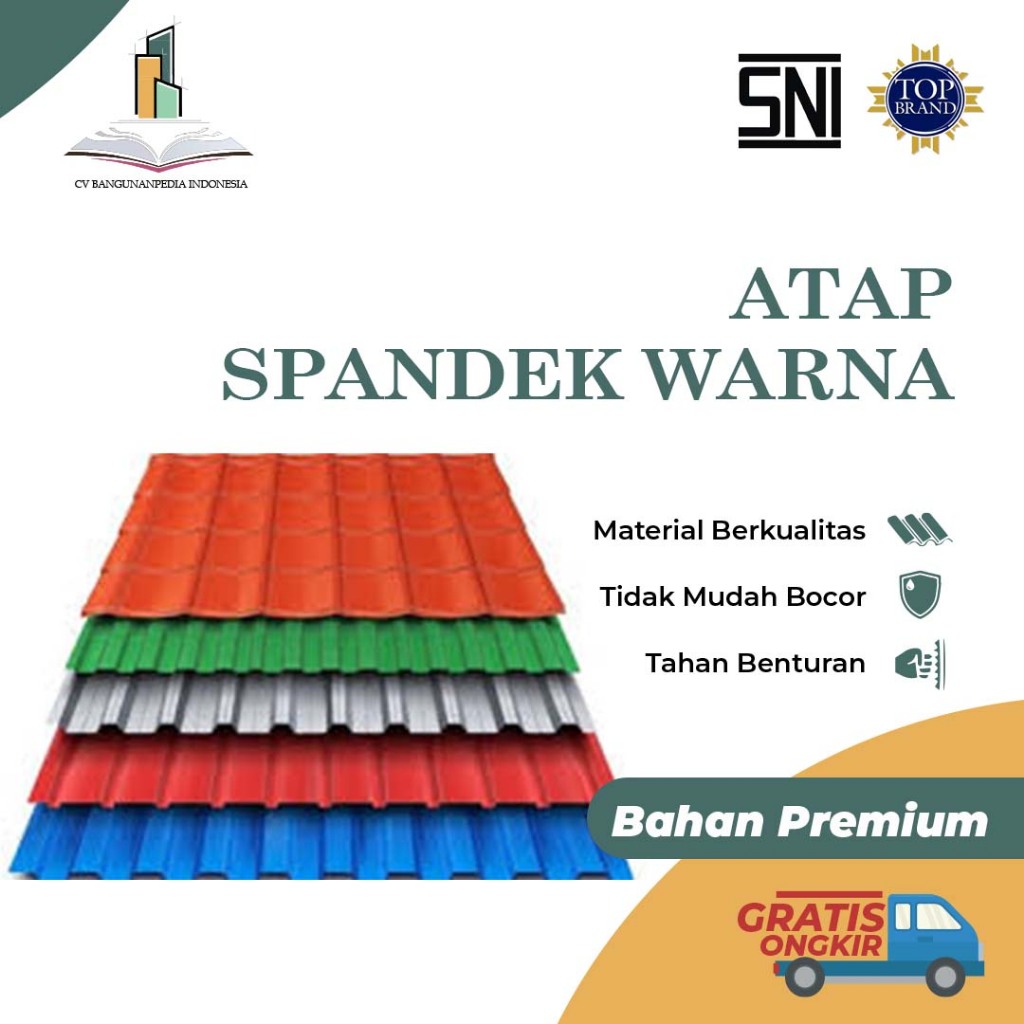 Jual ATAP SPANDEK WARNA/HITAM/SILVER/ALUMINIUM KULIT JERUK TERMURAH ...
