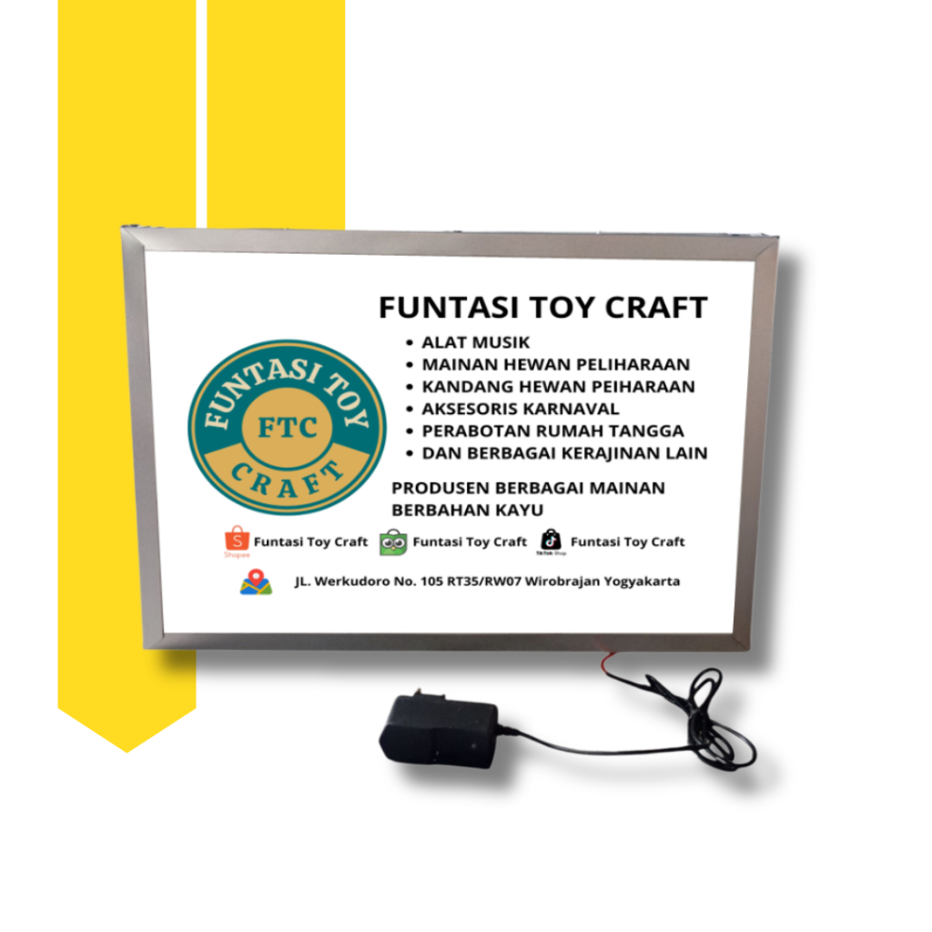 Jual Neon Box Outdoor 29x42cm 2 Sisi Papan Iklan Toko Pinggir Jalan ...