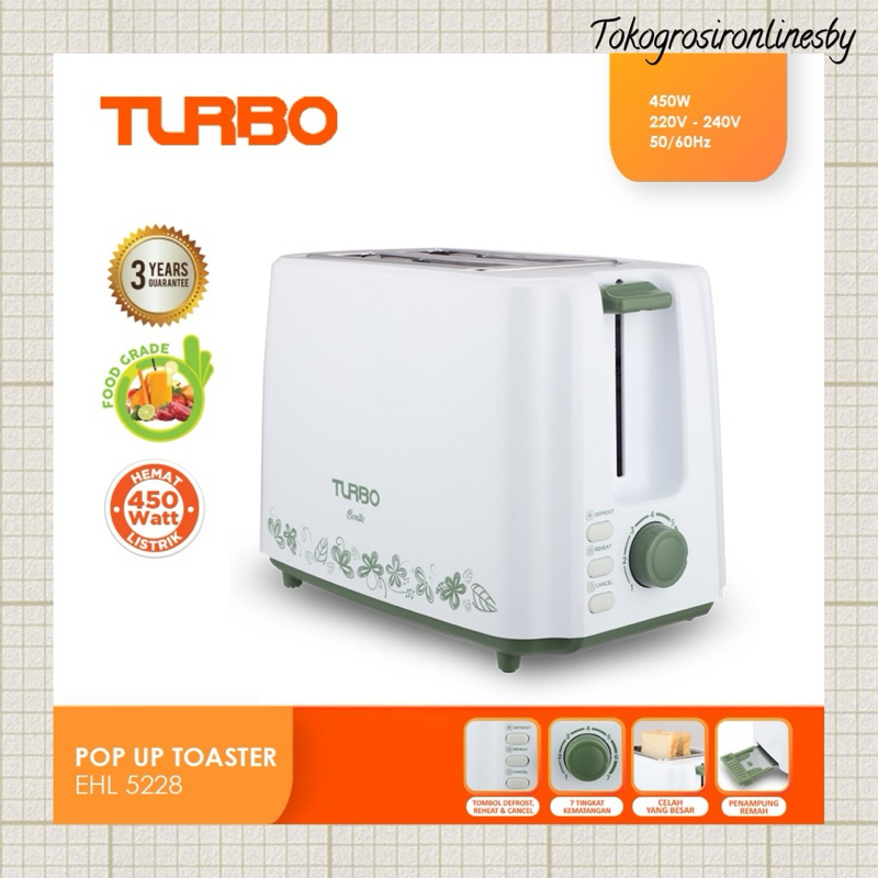 Jual TURBO Pop up TOASTER EHL 5228 Pemanggang Roti | Shopee Indonesia