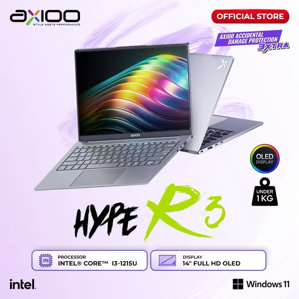 Jual Axioo MyBook Hype R3 OLED Intel i3-1215U/24GB/256GB/FHD+ OLED Windows 11 Pro | Shopee Indonesia