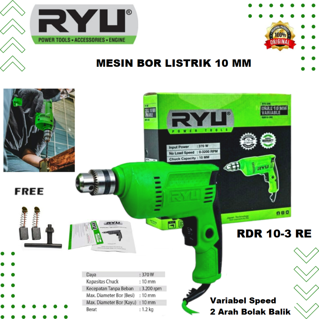 Jual RYU Bor Listrik Mesin Bor - Mesin Bor Listrik - Bor Listrik Ryu ...