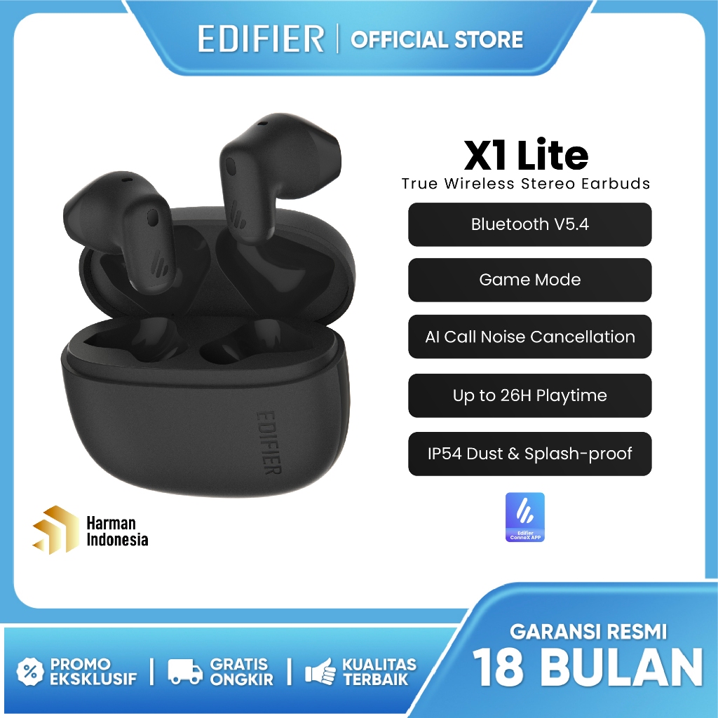 Jual EDIFIER TWS X1 Lite True Wireless Earbuds | Shopee Indonesia