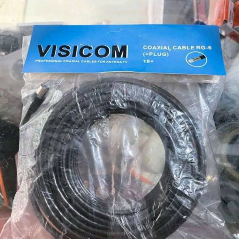 Jual VISICOM KABEL ANTENA 18 METER/ PARABOLA KABEL COAXCIAL RG6 / MEREK ...