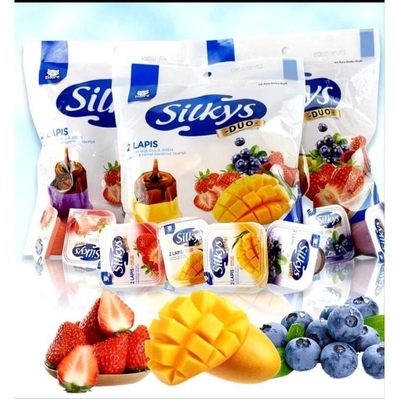 Jual 40 PCS/4 PACK SILKY DUO PUDING GULA AREN/ JELLY PUDING 2 LAPIS ...
