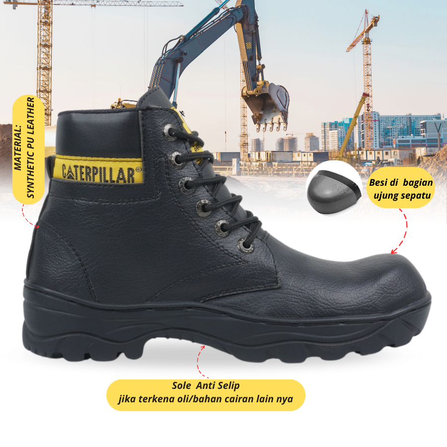 Jual Sepatu CAT SHOPI Sepatu Safety Boots Ujung Sepatu Pria Boots ...