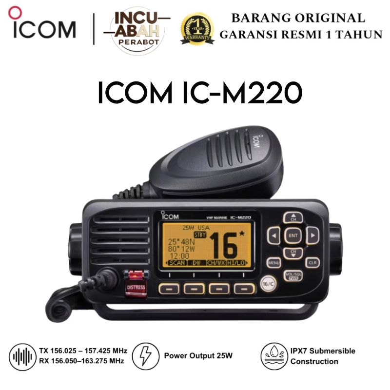 Jual ICOM IC-M220 / RADIO RIG MARINE VHF KAPAL ( ORIGINAL ) | Shopee ...